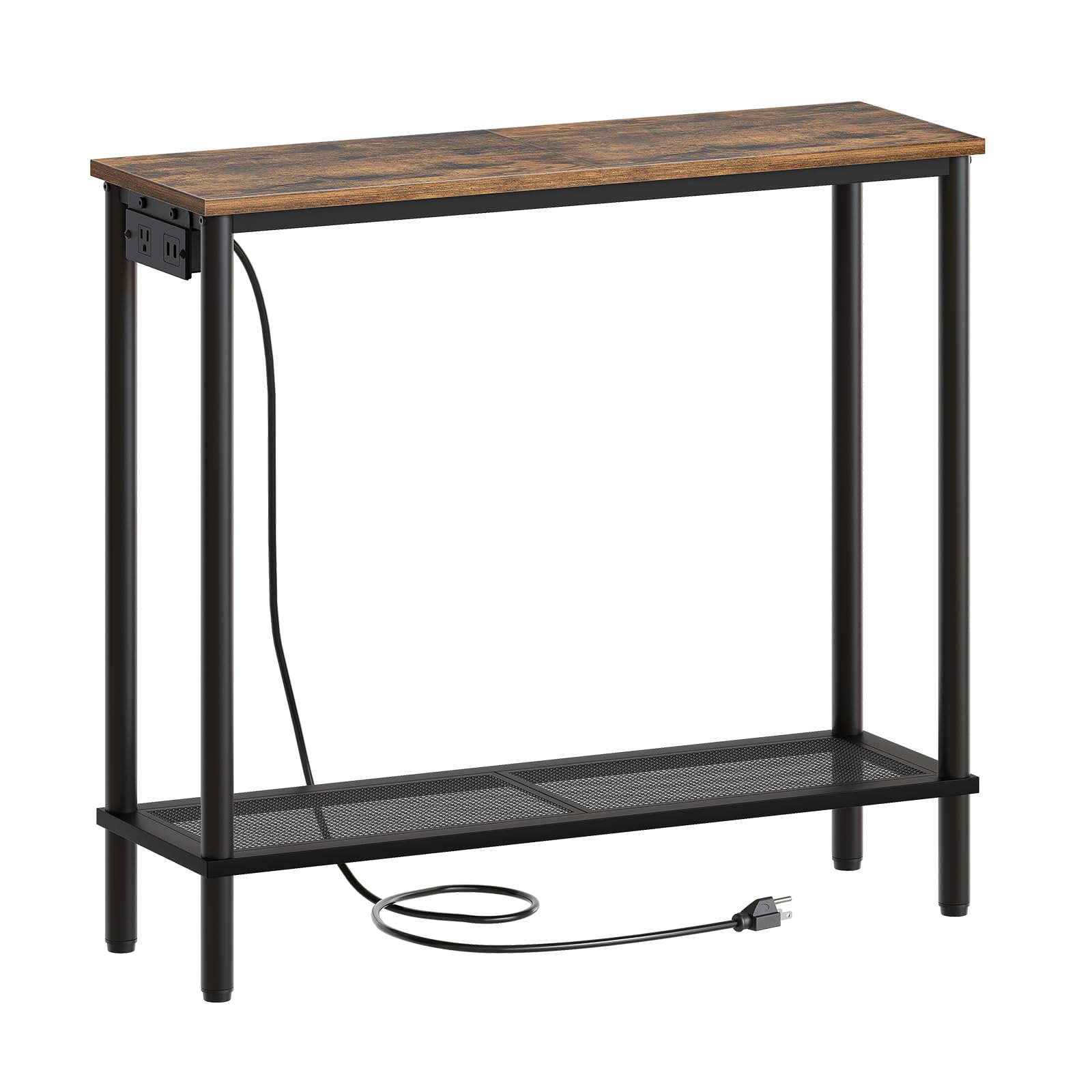 Amazon.com: YATINEY Narrow Console Table, Small Sofa Table with Power ...