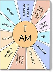 Amazon.com: JANLAN I Am Brave Wall Art,Positive Affirmations Wall Decor ...