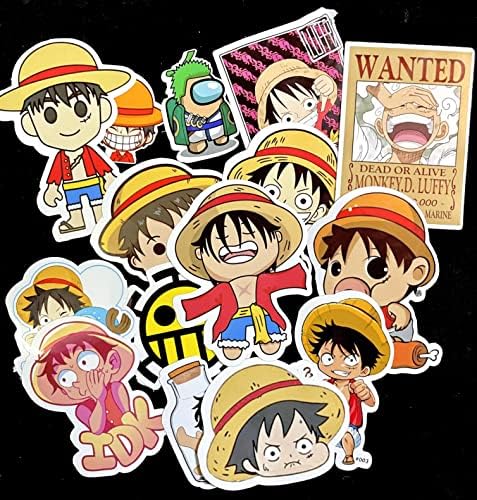 Sticker Fever 3M Vinyl Pack of 15 Cute Luffy Stickers : Amazon.in ...