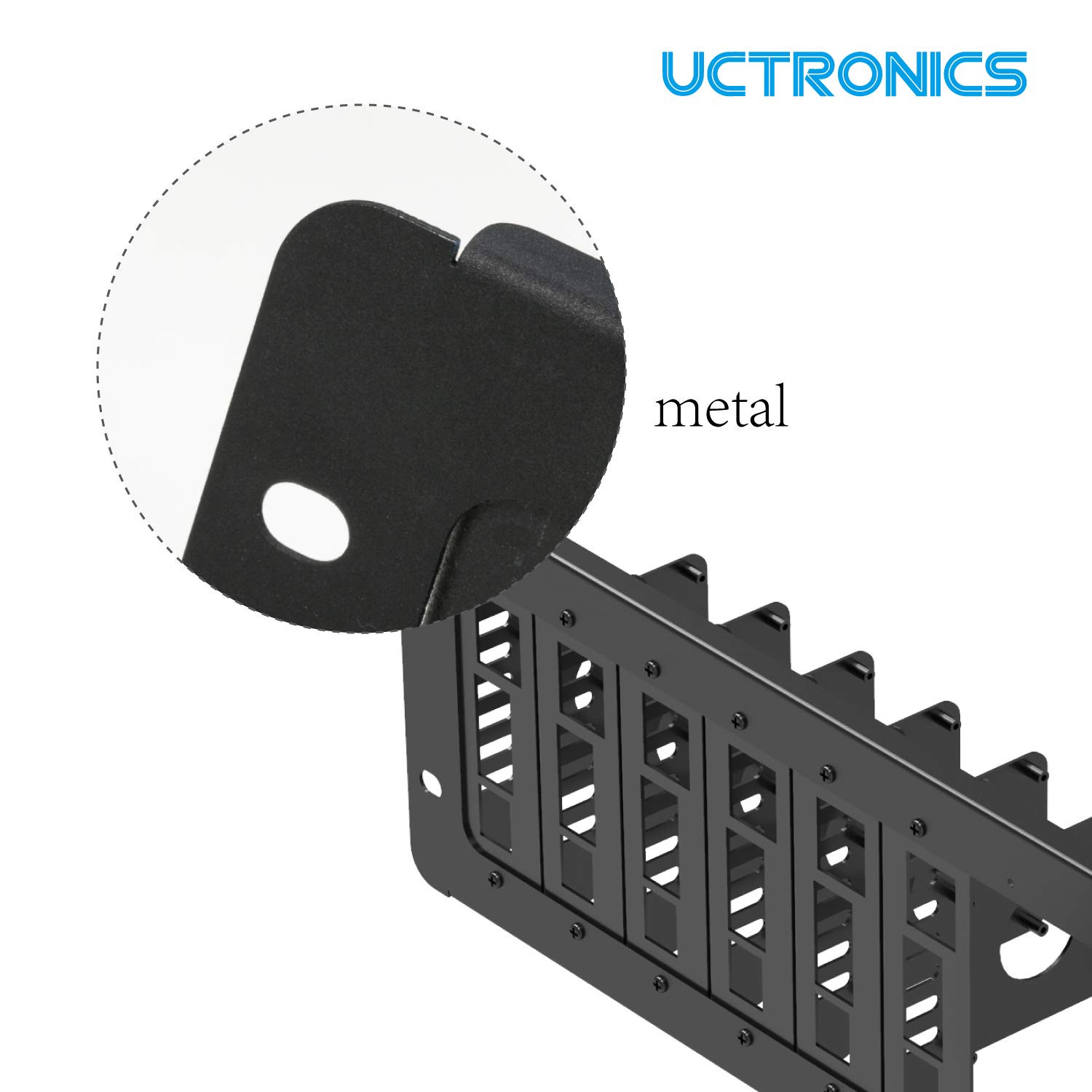 UCTRONICS 3U Rack Mount with 8 Mounting Plates for Raspberry Pi 4, 19 ...
