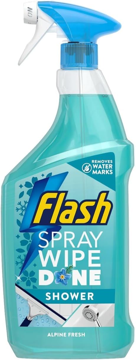 Flash Spray Wipe Done Shower Cleaner 800ml – Alpine Fresh Scent Streak ...