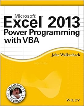 Excel 2013 Power Programming with VBA: Walkenbach, John: 9781118490396: Amazon.com: Books