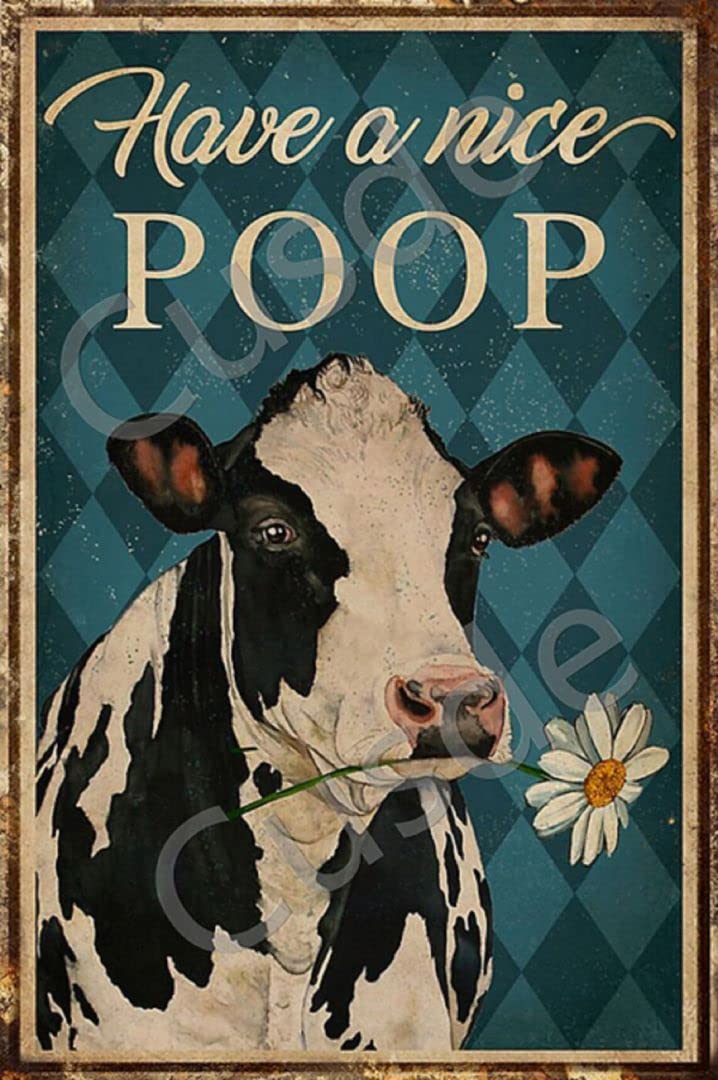 Amazon.com: Cusde Bathroom Wall Decor Have A Nice Poop Metal Tin Sign ...