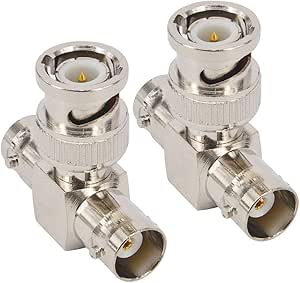 Amazon.co.jp: leeyovk BNC Male to Dual BNC Female RF Coaxial Connector T 3-Way BNC Adapter ...
