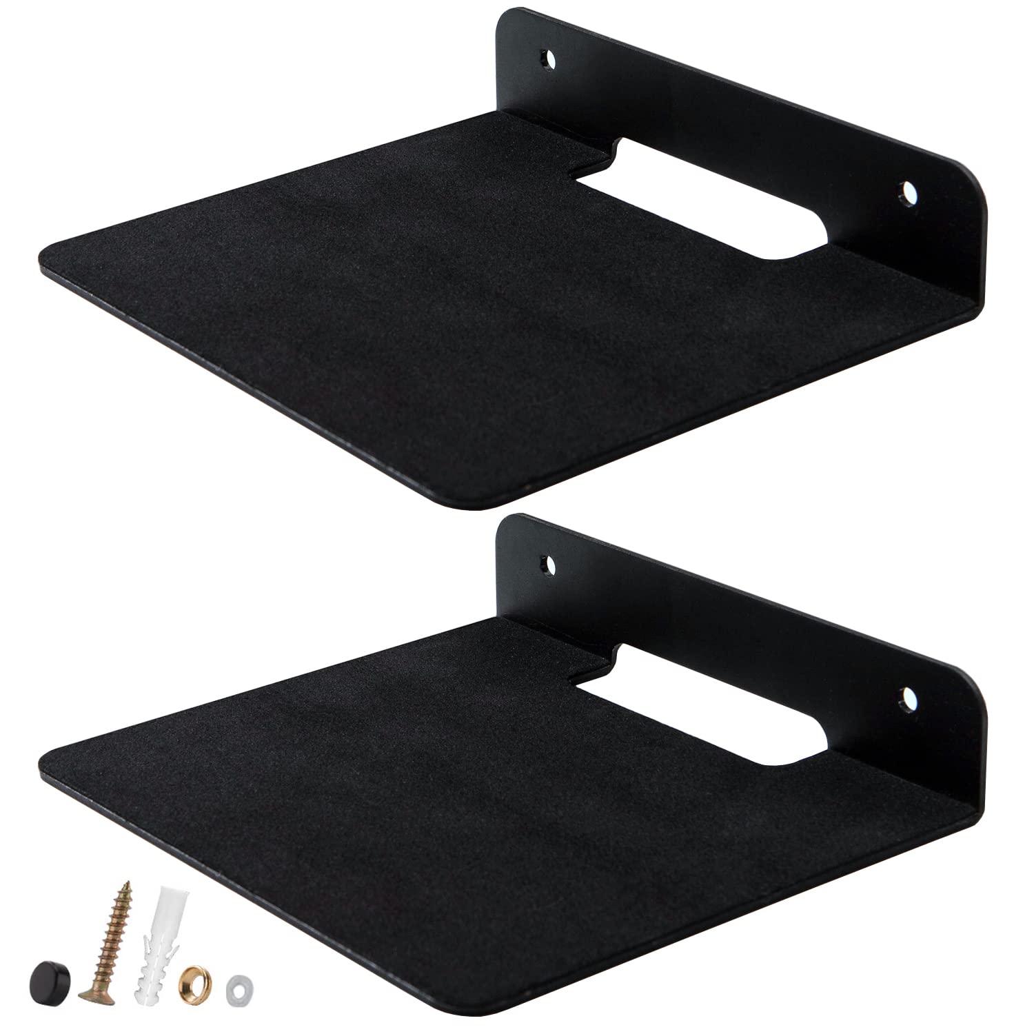 Amazon.com: TRINENOX Floating Wall Shelves, 6" Wall Metal Speaker Mount ...