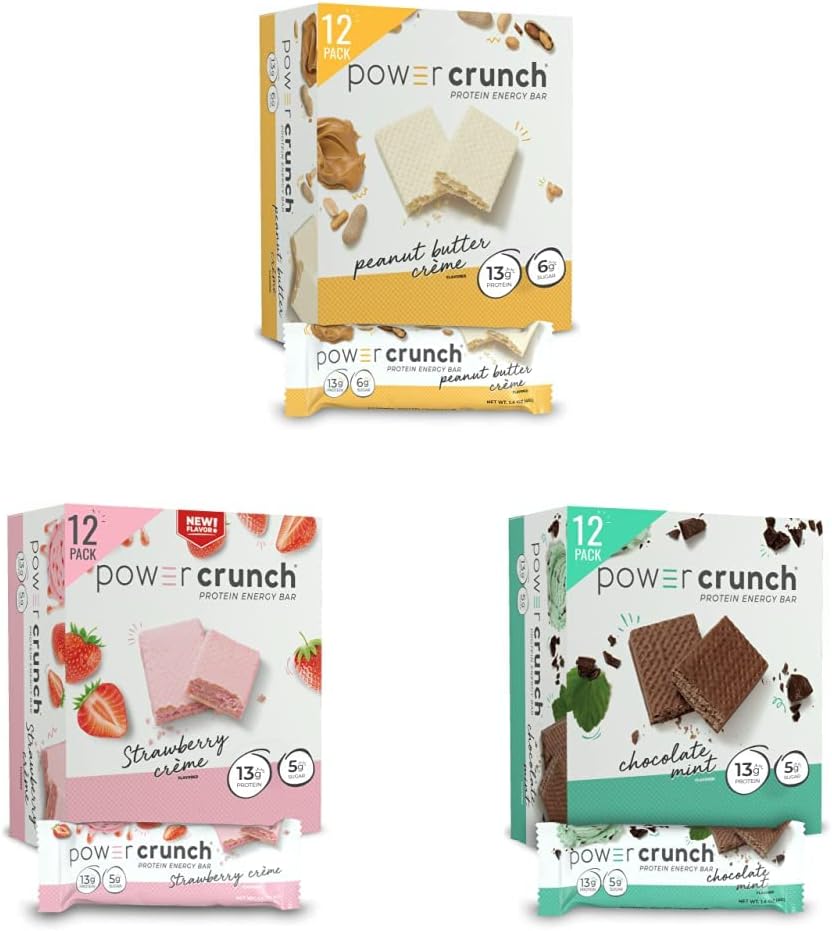 Amazon.com: Power Crunch Protein Wafer Bars, Peanut Butter Crème, 1.4 ...