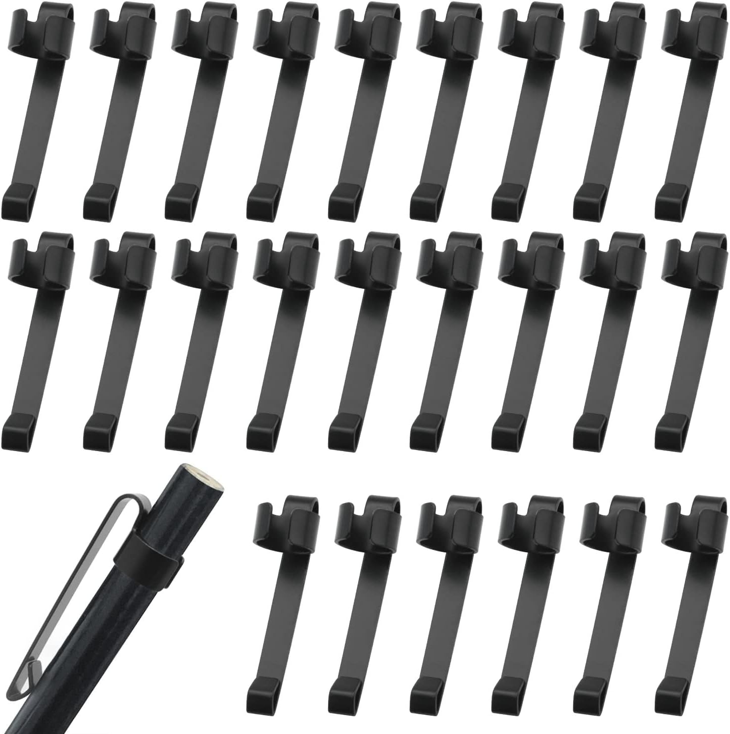 Amazon.com: ITROLLE Pencil Clip 25PCS Black Metal Slide-on Pencil ...