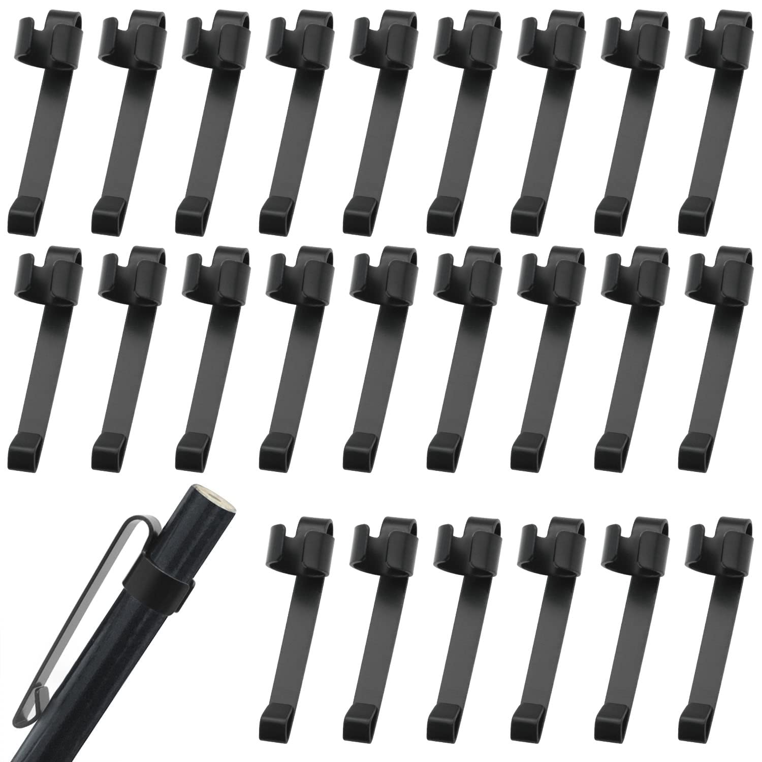 Amazon.com: ITROLLE Pencil Clip 25PCS Black Metal Slide-on Pencil ...