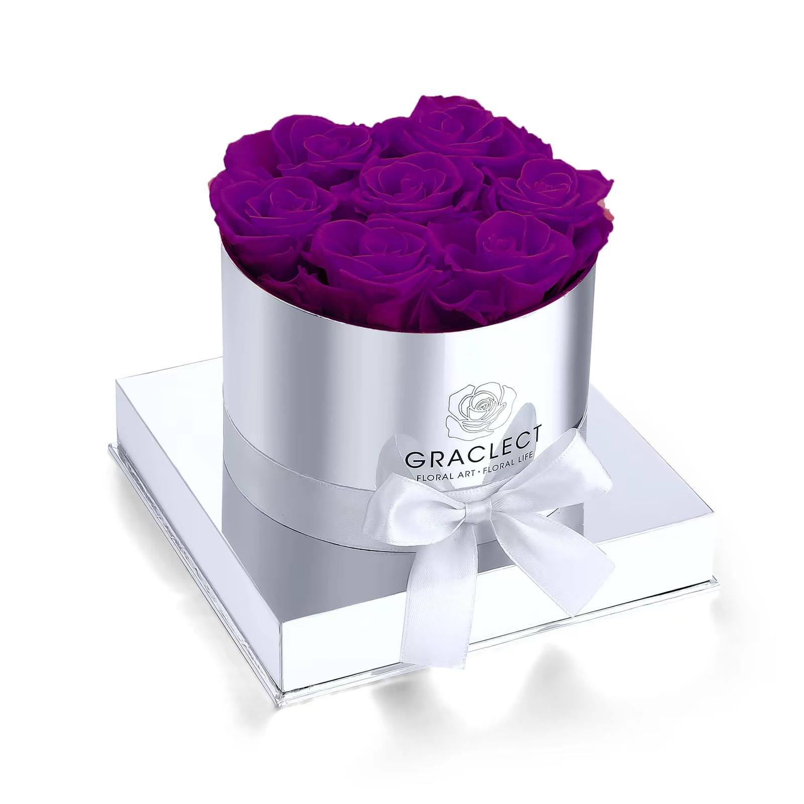 Amazon.com: Graclect 7-Piece Preserved Roses in a Box for Delivery ...