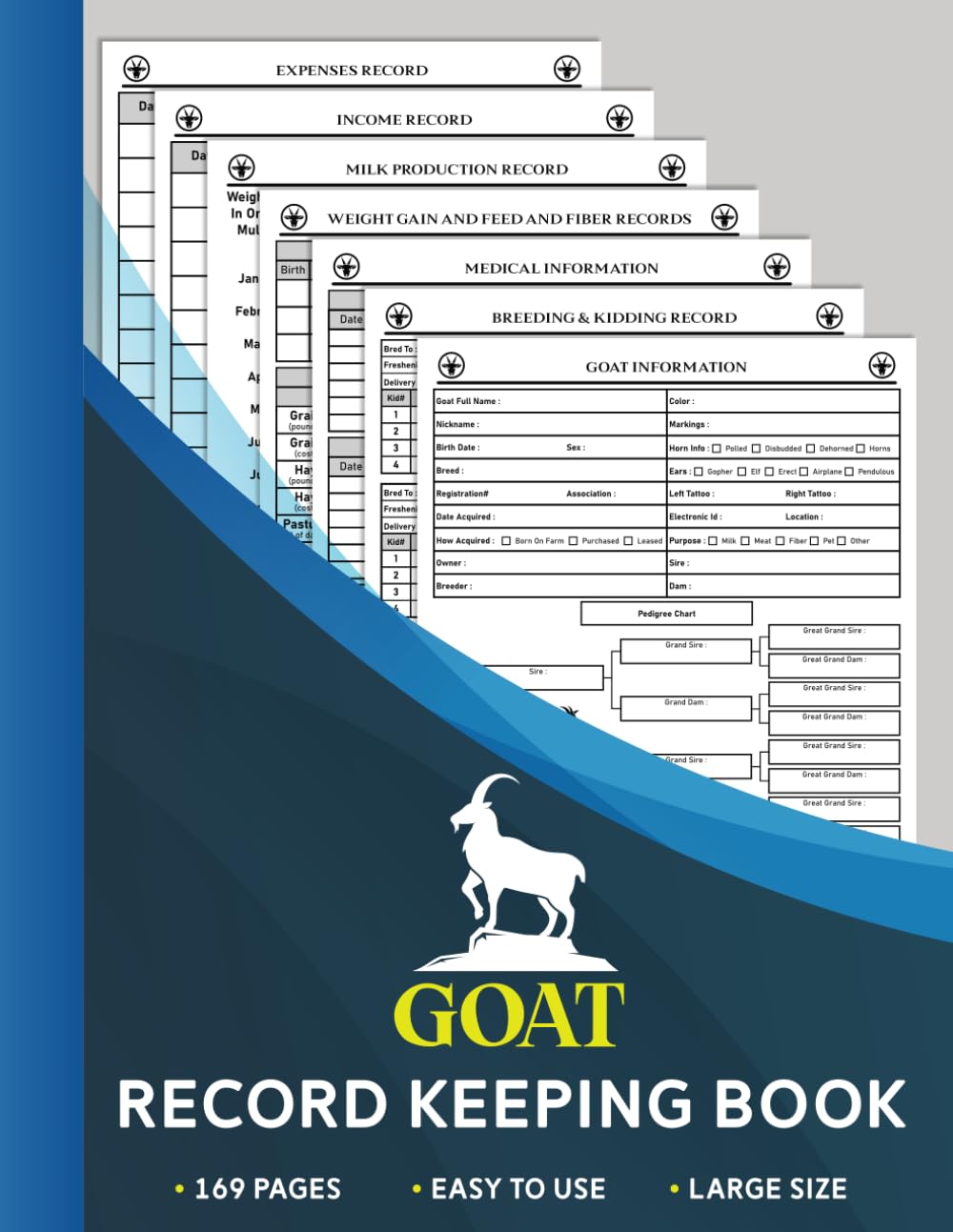Goat Record Keeping Book: Goat Log Book For Goat Owners To Keep Track ...