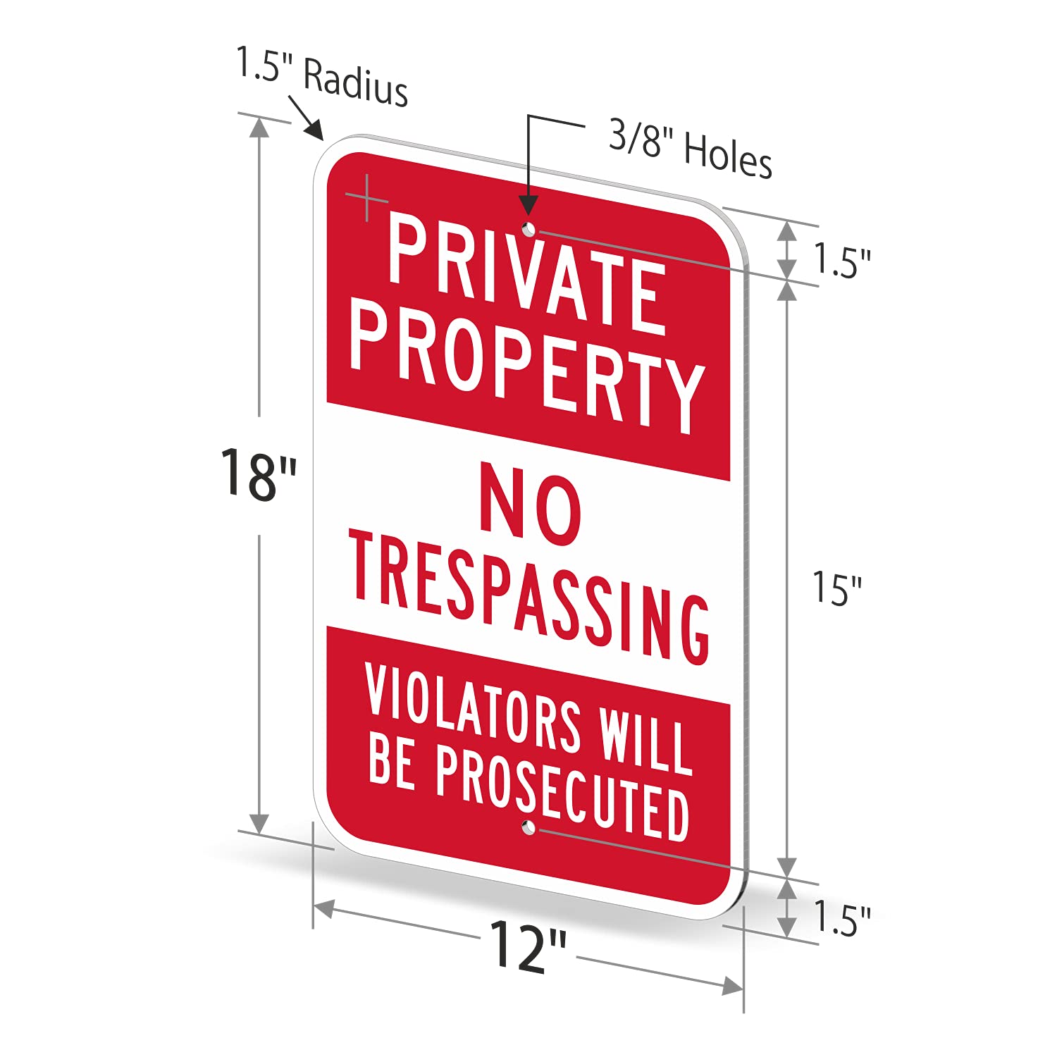 SmartSign "Private Property - No Trespassing, Violators Prosecuted ...