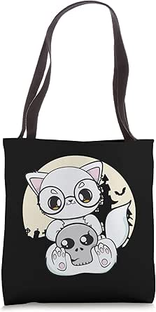 Amazon.com: Arctic Fox With Kawaii Halloween Toy For Horror Fans Tote ...