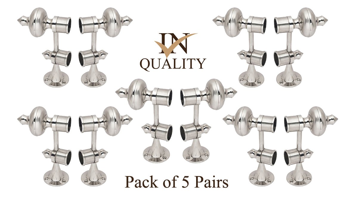 Buy Aone Quality Double Poll Zinc Curtain Brackets | Wall Brackets ...