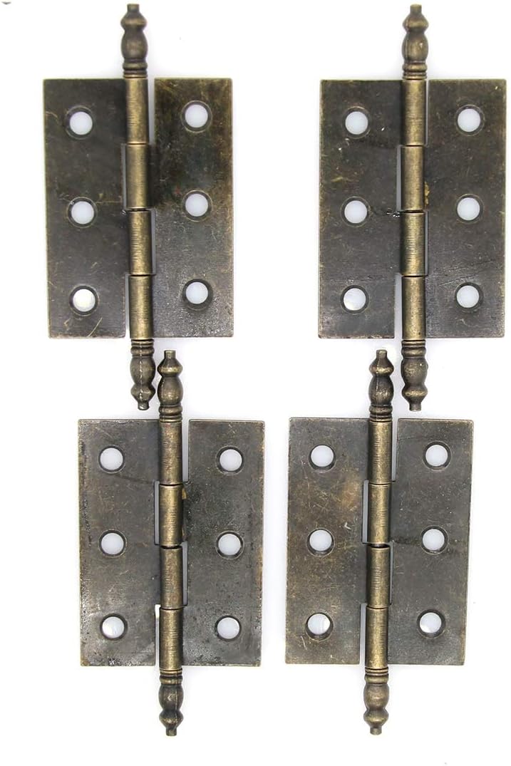 4 PCs Large-Size Antique Brass Flap Hinges with Lengthened Axis ...
