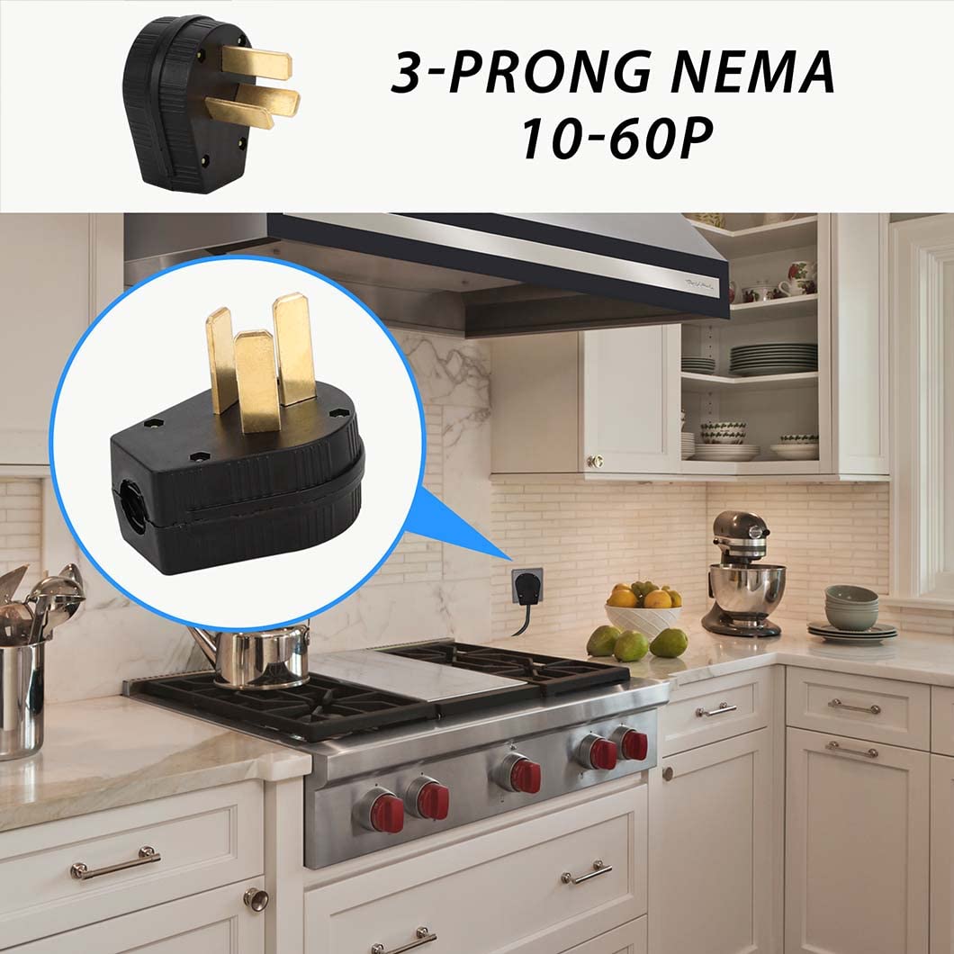 Snapklik.com : 50A Power Plug NEMA 10-60P 50Amps 250V Power Plug, Heavy ...