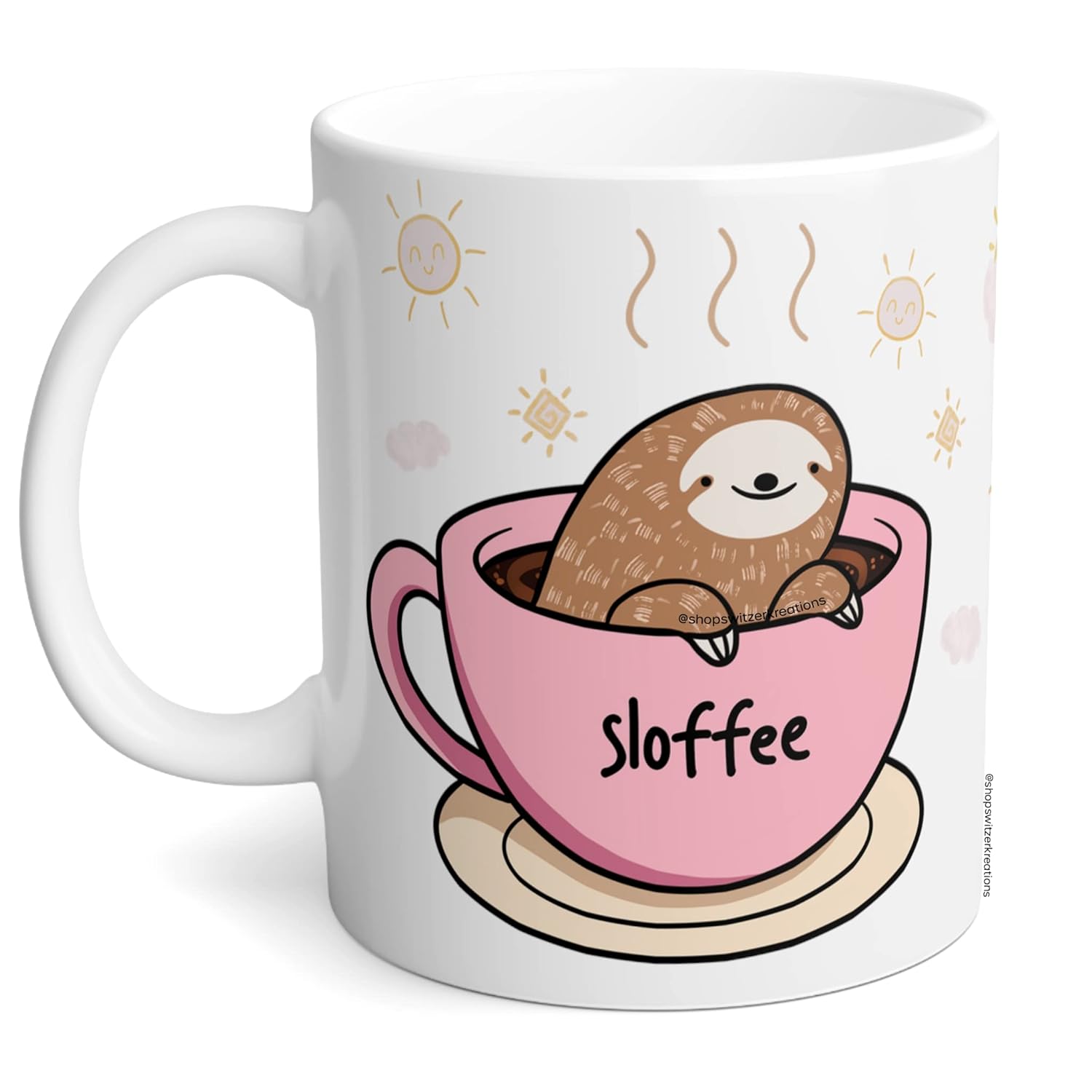 Amazon.com: Switzer Kreations Sloffee Coffee Mug - Sloth Lover Gift ...