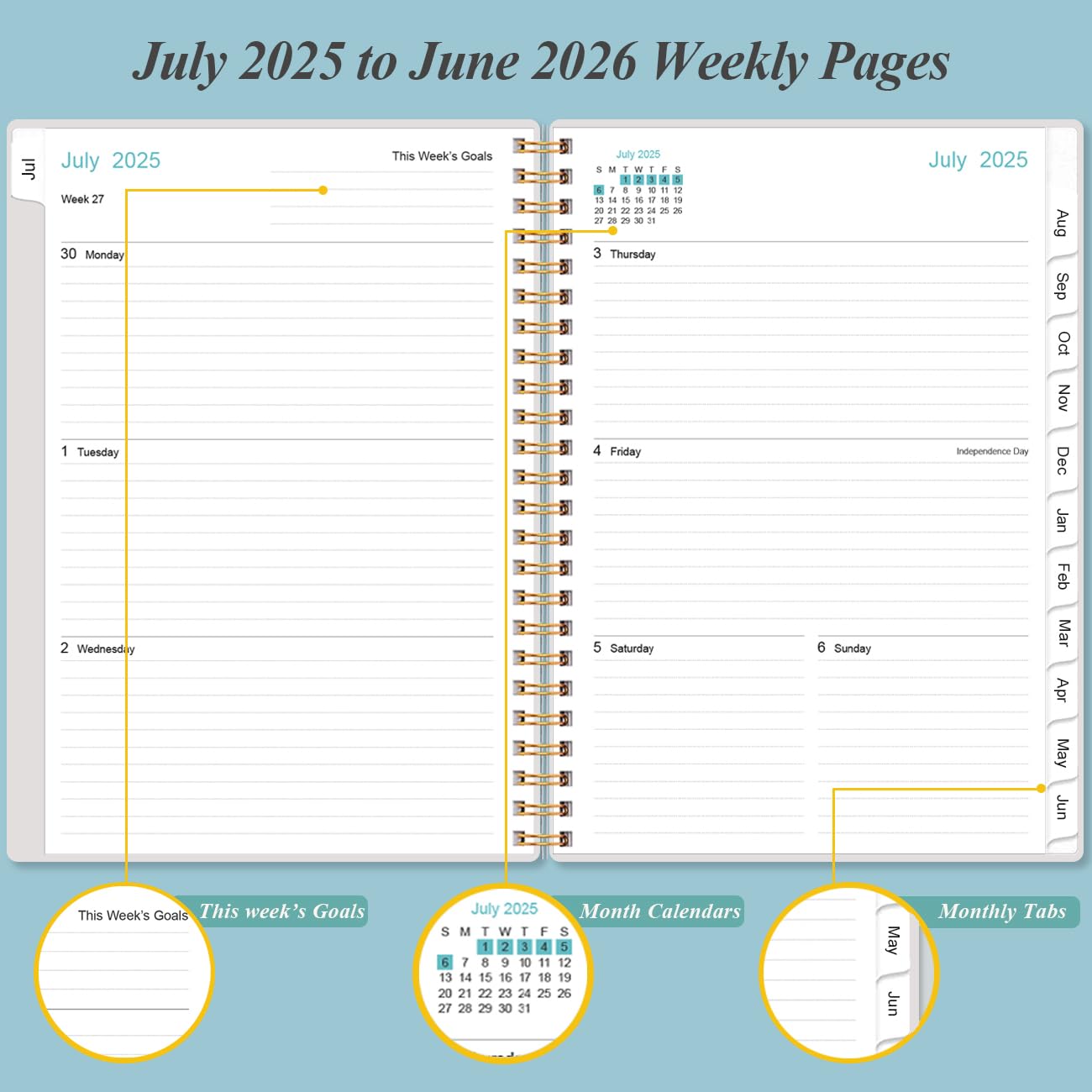 Snapklik.com : 2025-2026 Planner - Academic Planner 2025-2026 From July ...