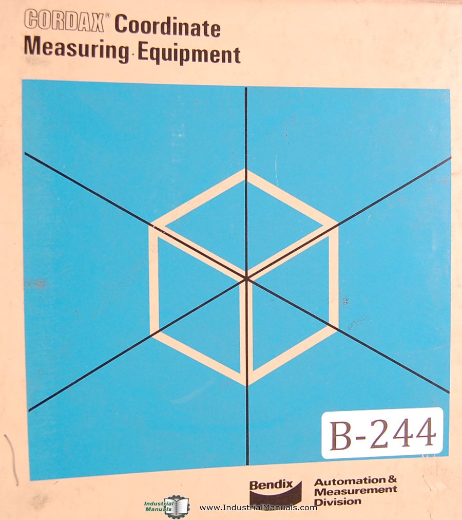 Bendix Cordax Models 803, 805, 807, Coordinate Measuring Machine ...