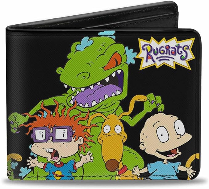 Amazon.com: Rugrats Men's Buckle-Down PU Bifold Wallet Reptar w/Chuckie ...