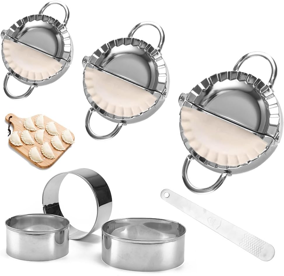 Metaltex Ravioli Presses, White, Set of 3, 9 cm Diameter-12/15.5 cm ...