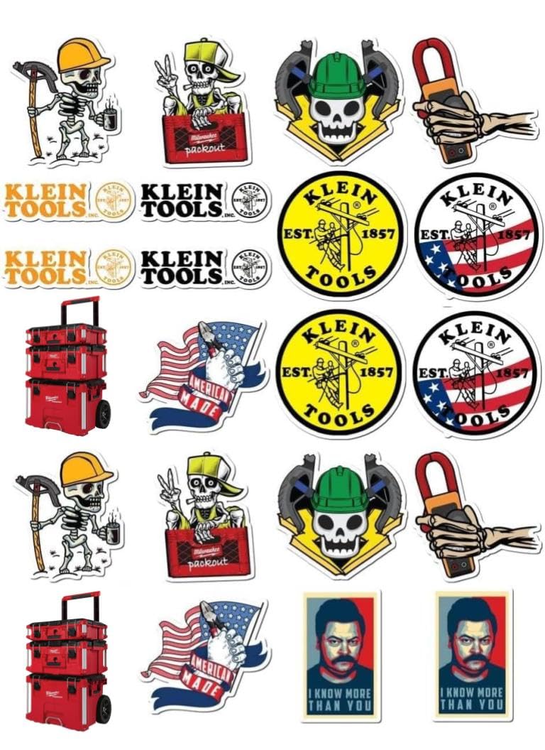 Amazon.com: 20 Pcs Value Pack Klein Decal Tools Sticker Waterproof ...