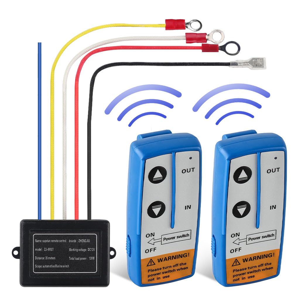 Amazon.com: WATERWICH 2pcs Wireless Winch Remote Control Kit 12V ...