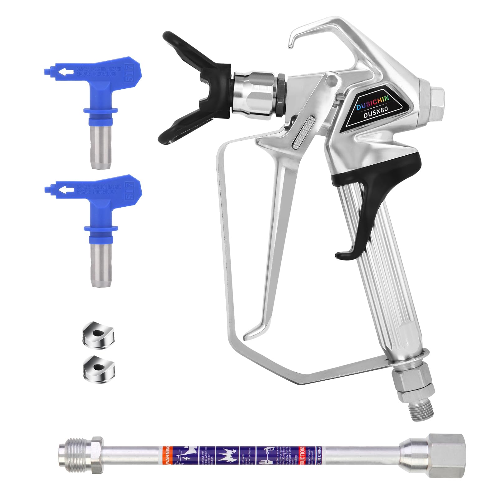 Amazon.com : DUSICHIN Airless Paint Primer Spray Gun High Pressure ...