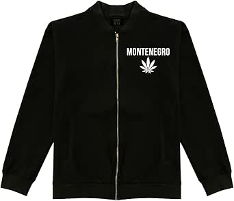 Country of Montenegro Weed Leaf Marijuana Cotton Bomber Jacket at ...