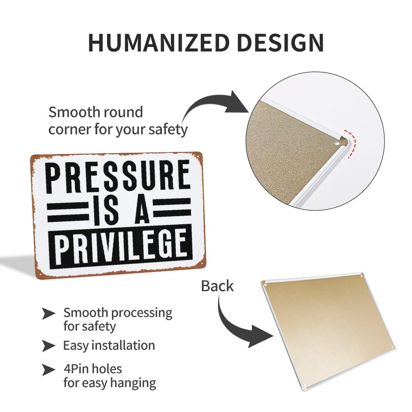 Snapklik.com : Pressure Is A Privilege Professional Tin Poster- Ideal ...