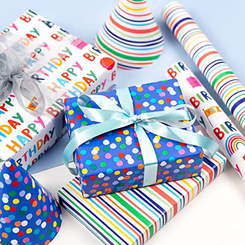 Snapklik.com : MAYPLUSS Birthday Wrapping Paper Roll - Mini Roll - 17 ...