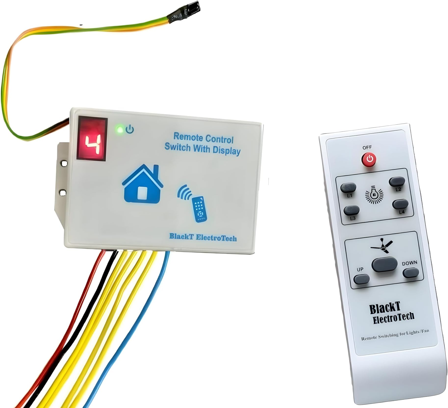Aura Remote Control for Fan Regulator & 5 Device Switch|7 Step Speed ...
