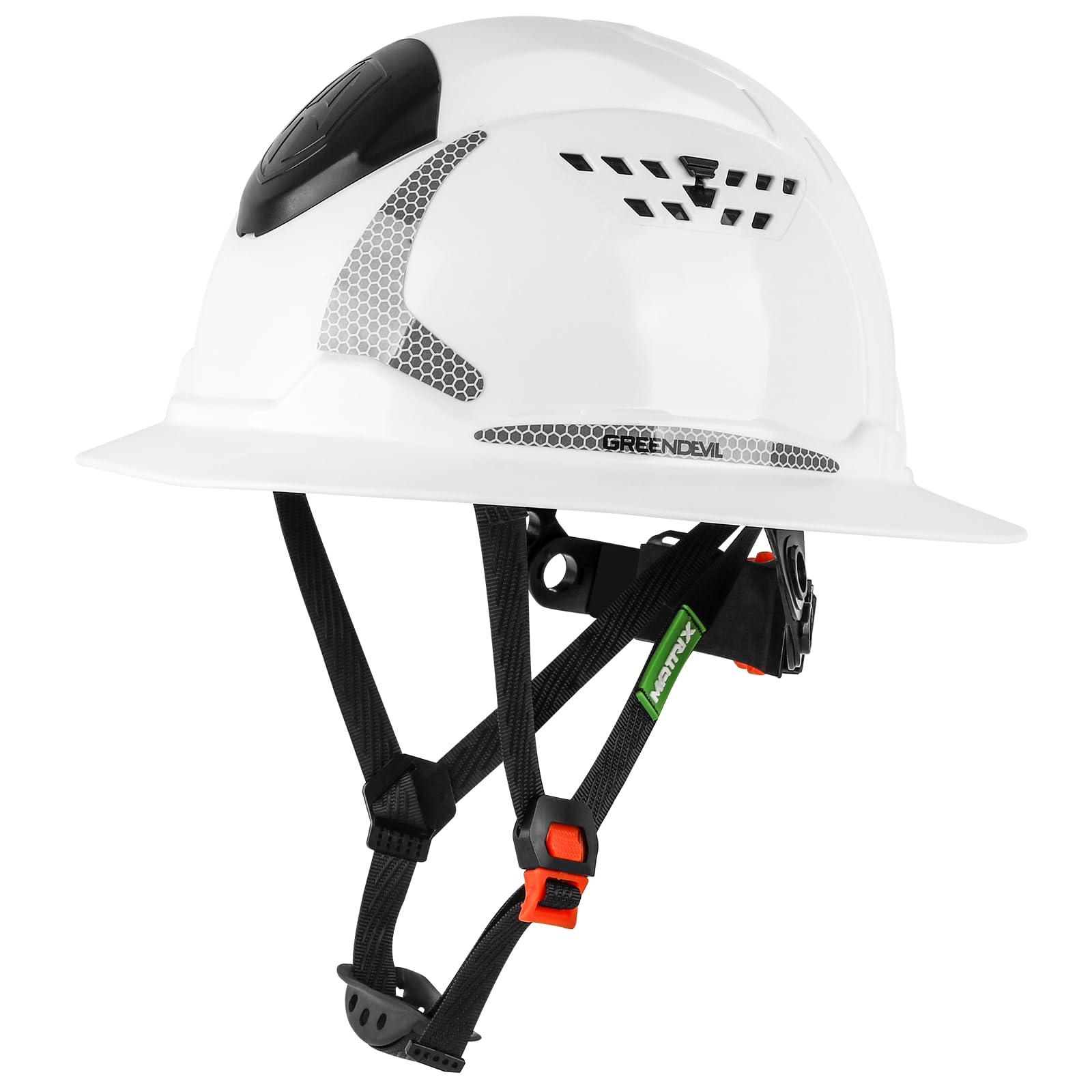 Snapklik.com : Matrix Full Brim Hard Hat Vented Construction Safety ...
