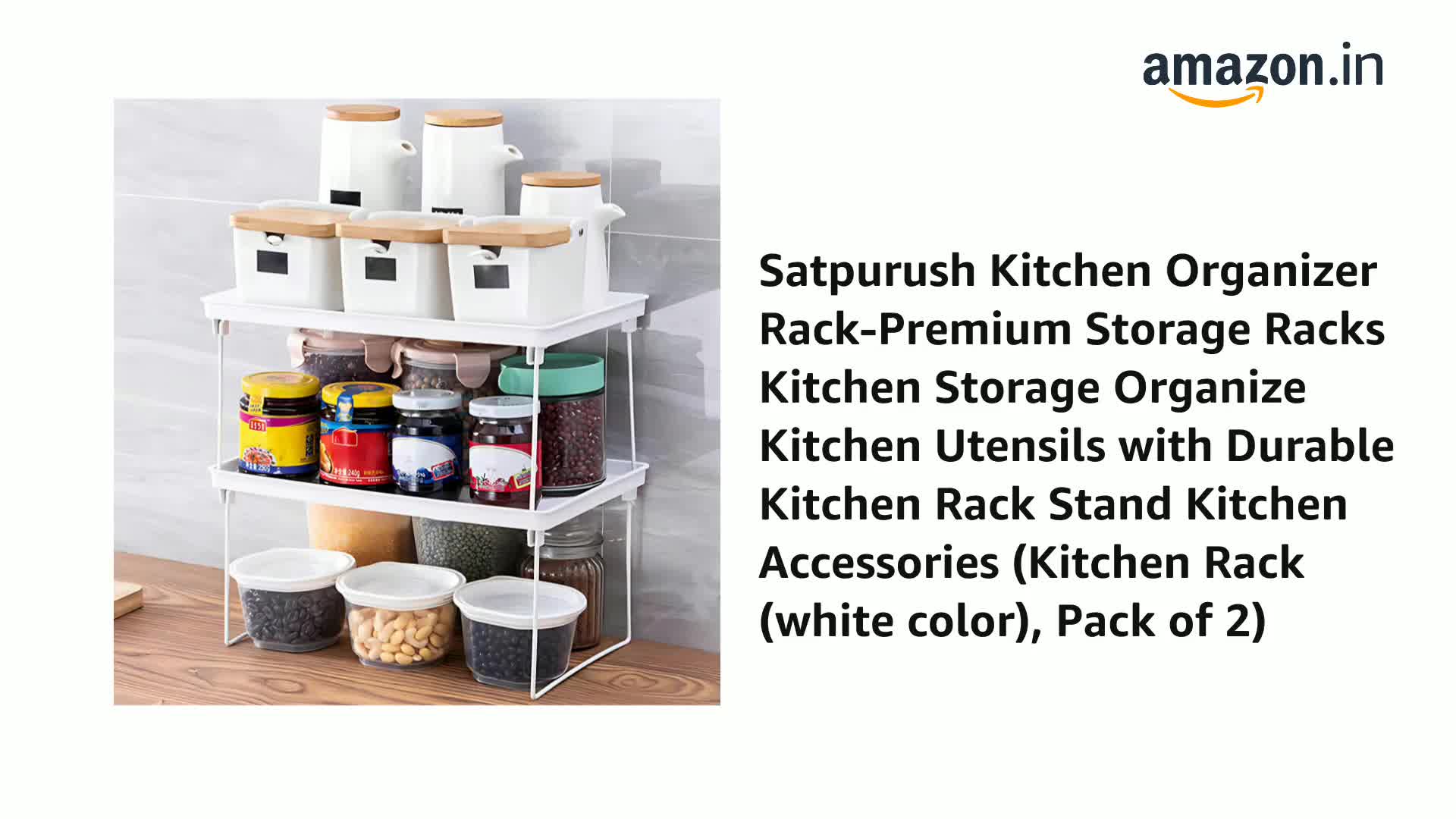 Watch Satpurush Kitchen Organizer Rack-Premium Storage Racks Kitchen ...