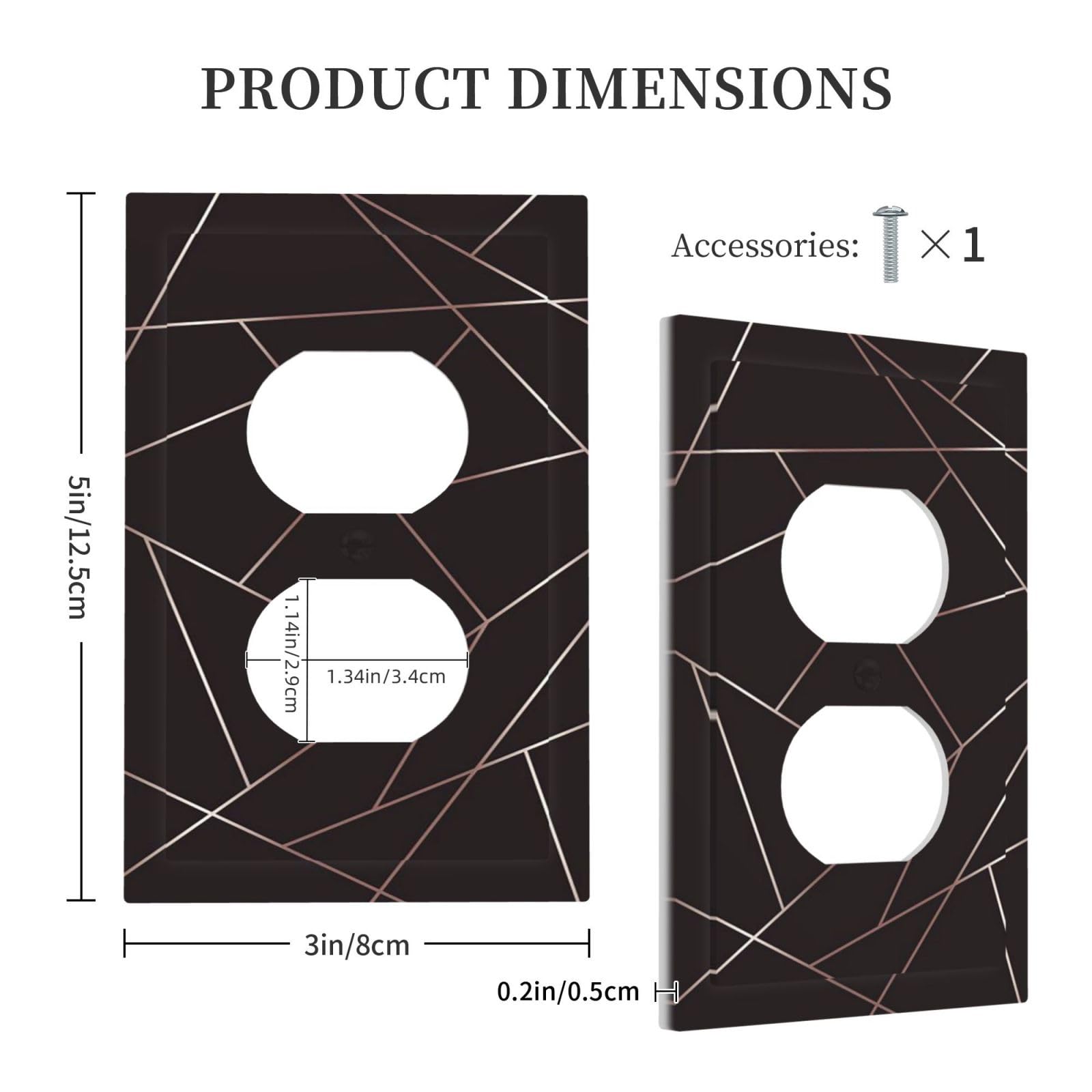Outlet Cover Plate Dimensions Black Gold Outlet Covers Duplex Wall