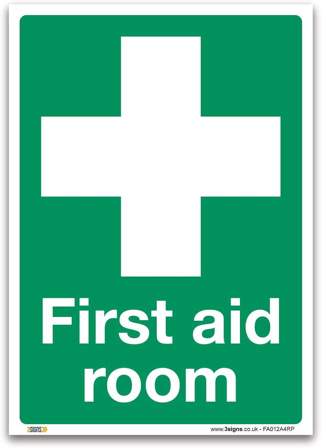 First Aid Room Sign - A4 1mm Rigid Plastic - First Aid Emergency Safety ...