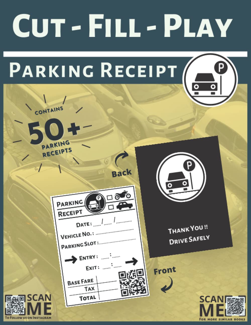 Cut Fill Play Parking Receipts Blank Parking Receipts To Cut ...