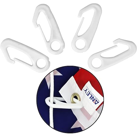 Amazon.com : Clip/Snap -Plastic to Attach Flag to Flagpole with Rope ...