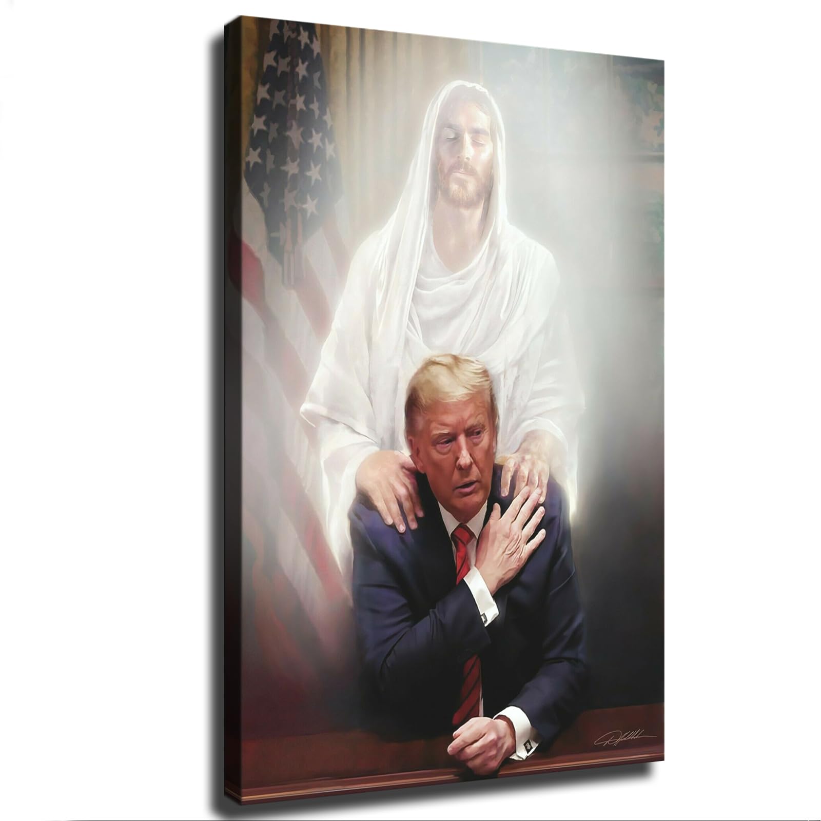 Amazon.com: Jesus Christ and Donald Trump Poster Picture Art Print ...