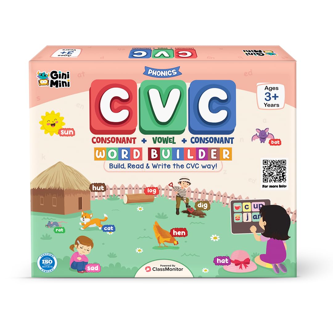 GiniMini CVC Word Builder - Letter Tiles & Whiteboard - Learn to Read ...