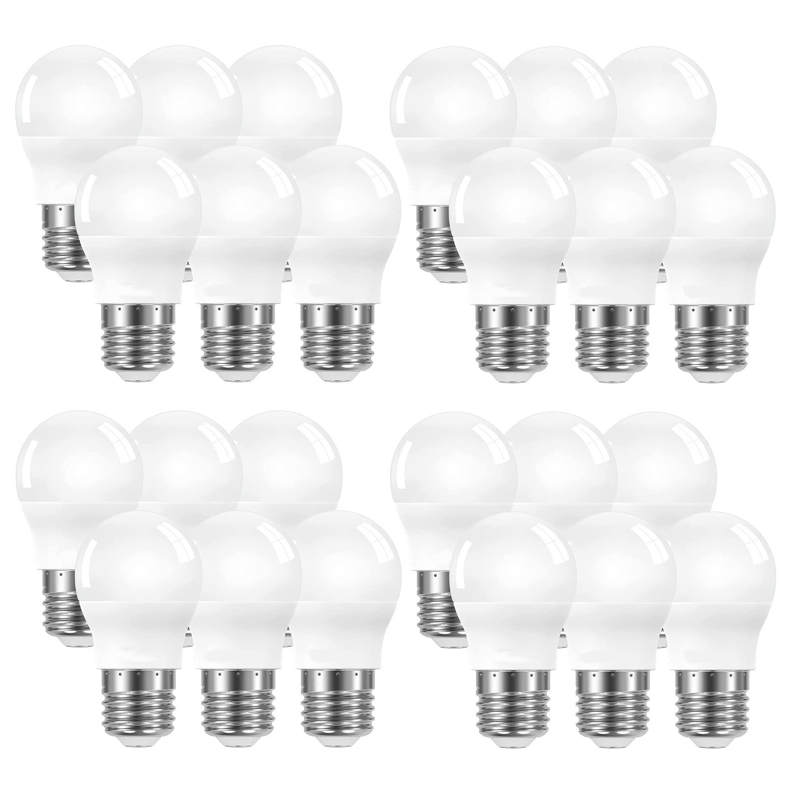 LED Light Bulbs Mini Globe Golf Ball E27 Screw Fitting Warm White 2700K ...