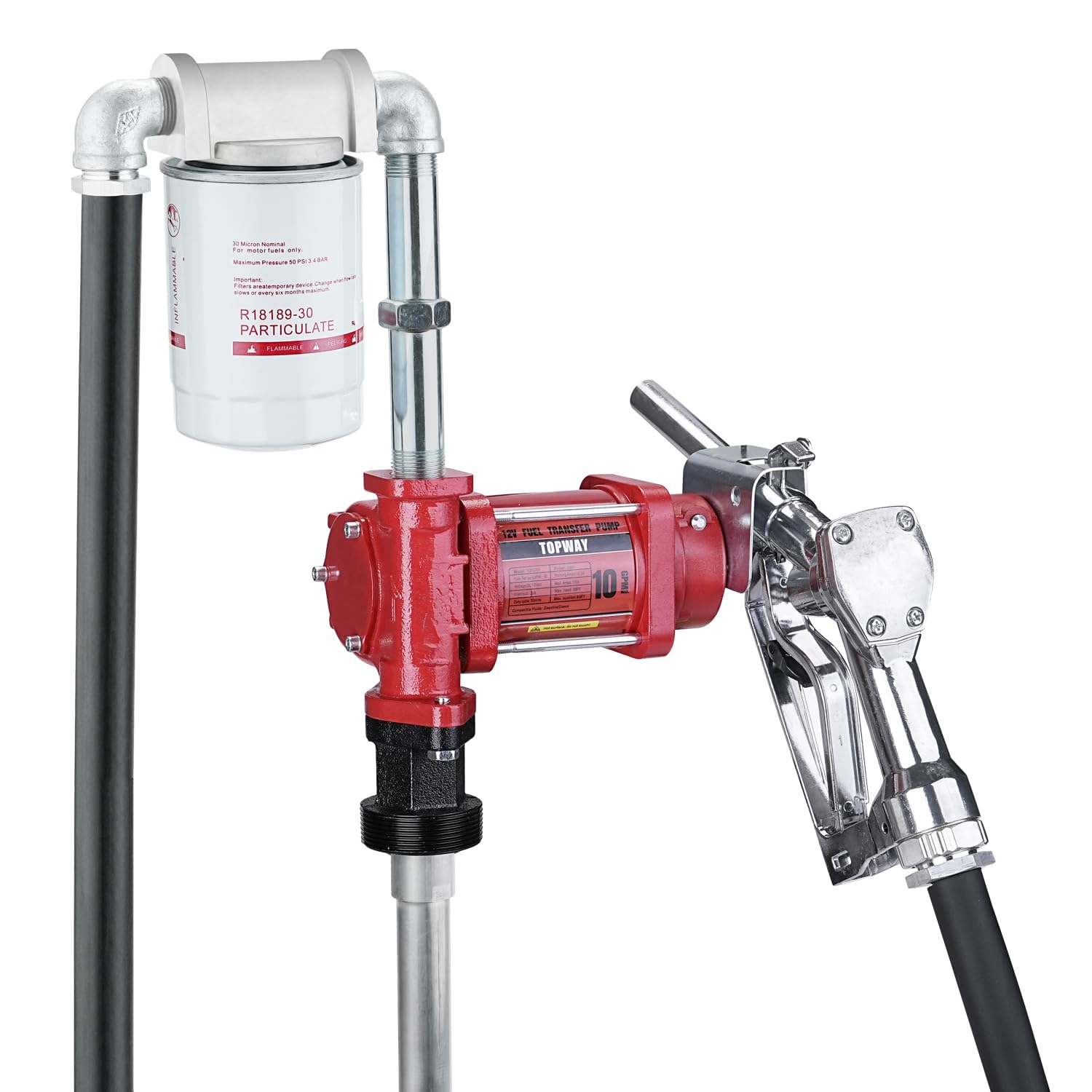 Snapklik.com : TOPWAY 12V DC Gasoline Fuel Pump, 10GPM Self-priming Oil ...