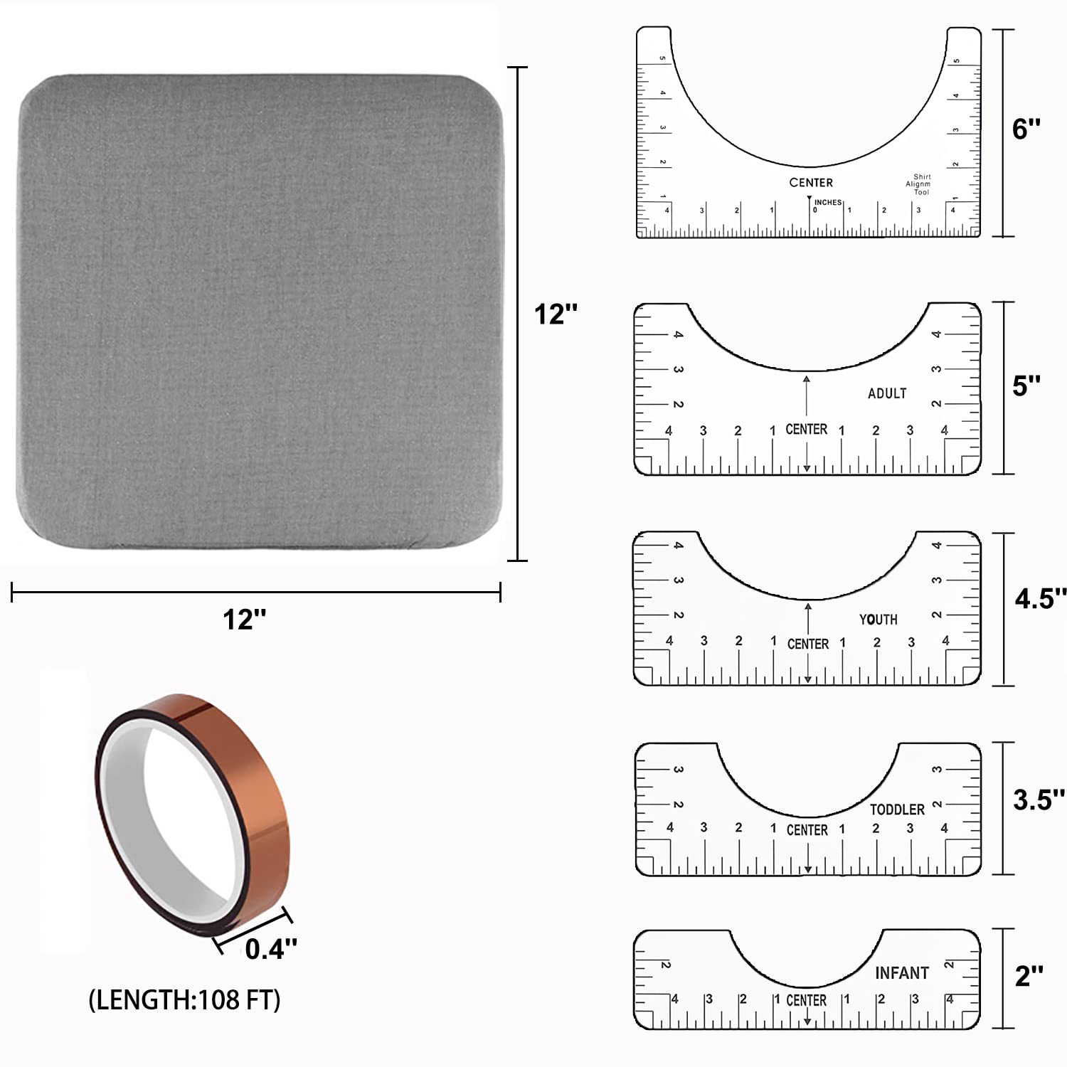 Snapklik.com : 8 Pack Heat Press Mat Pad Kit For Cricut Easy Heat Press ...