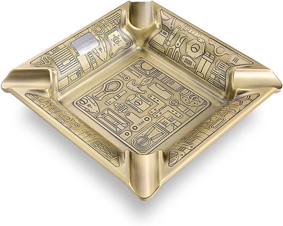 Amazon.com: Cigar Ashtray Copper Metal Large Diameter Flue Cigar Smoke ...