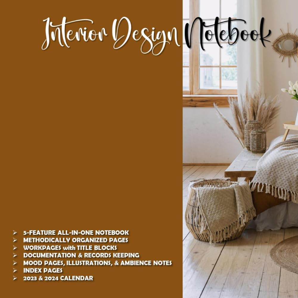 Interior Design Notebook: All-in-One Jotter, Sketch Book, Mood Board ...