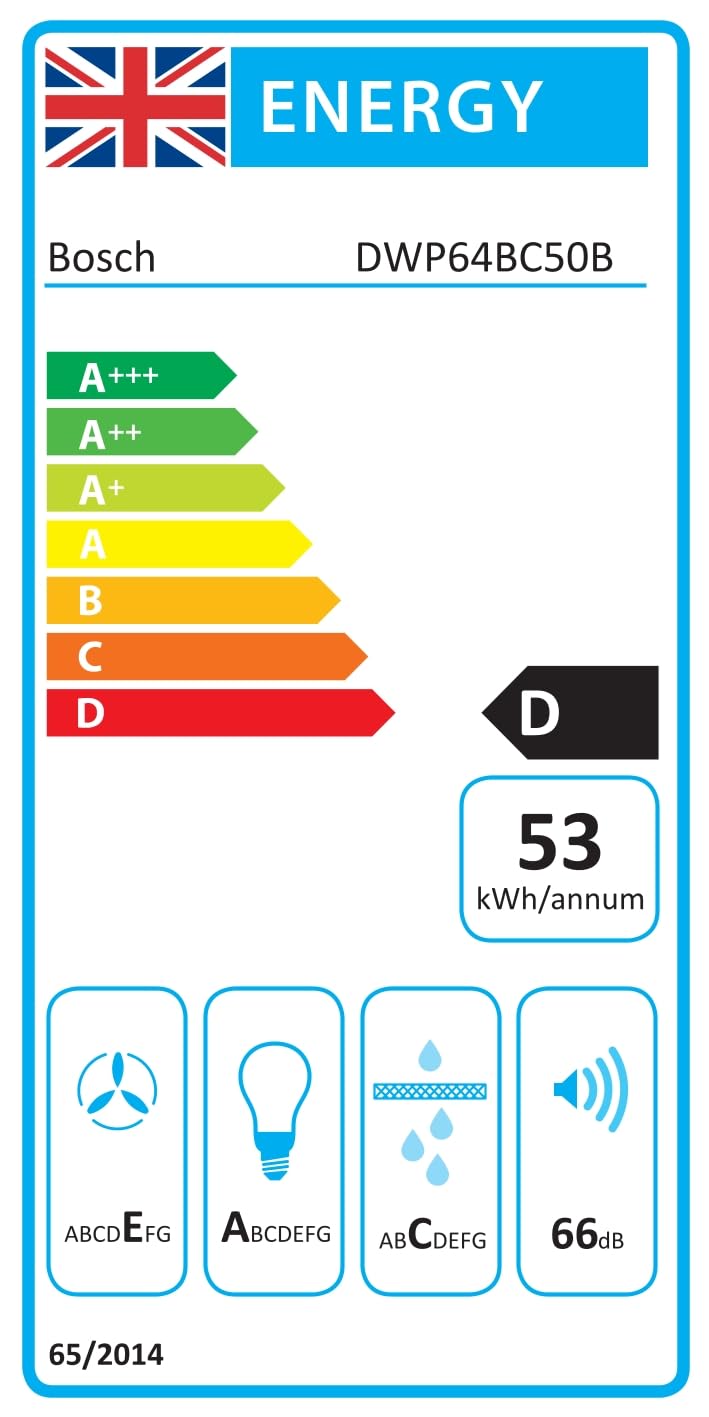 Bosch DWP64BC50B Series 2, Wall-mounted cooker hood 60 cm Stainless ...