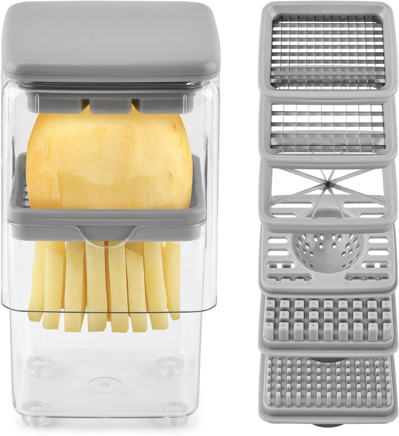 Amazon.com: 4-in-1 French Fry Cutter, Manual Veggie Chopper Potato ...