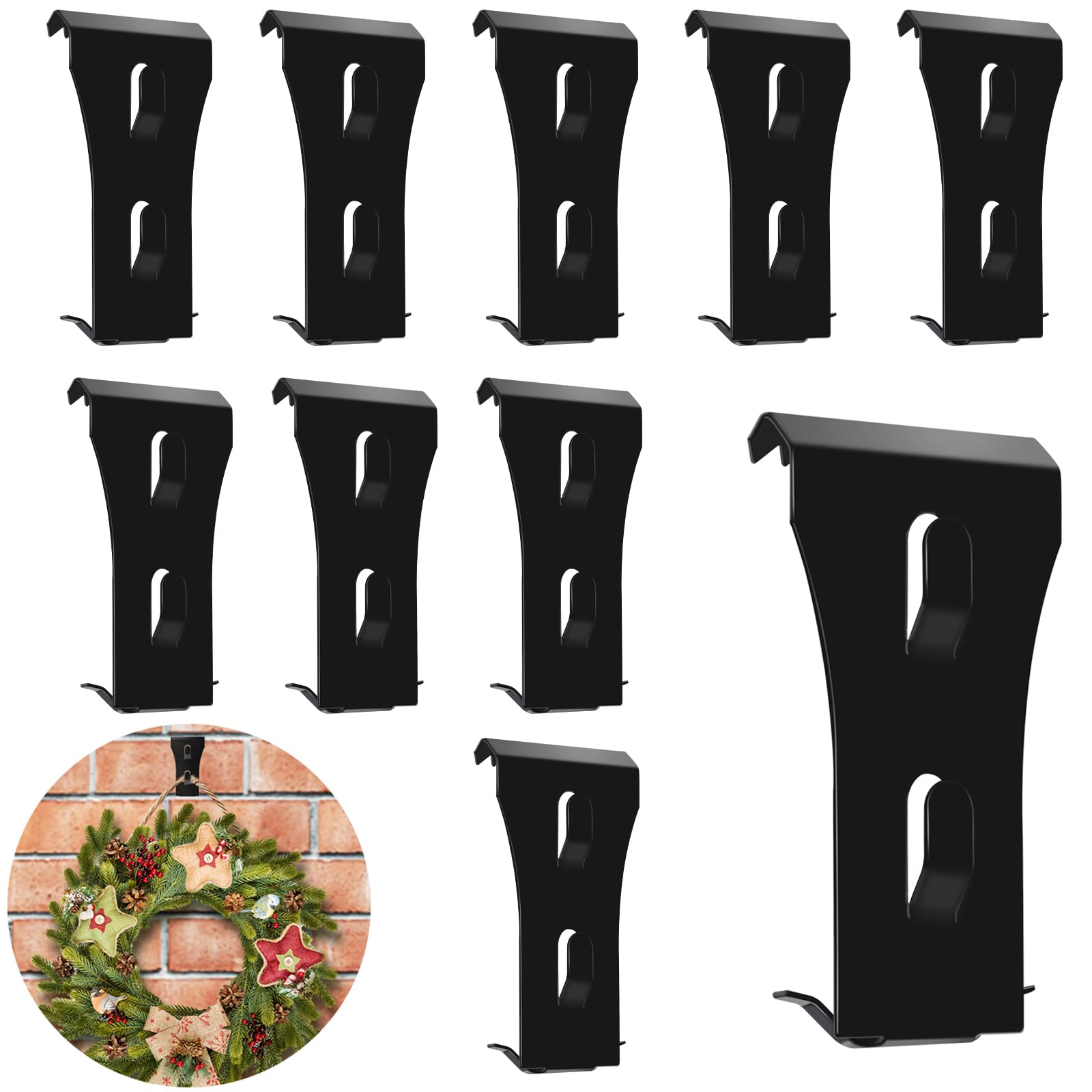 Anglekai 10PCS Brick Wall Clips, No Drill Metal Brick Clips for Hanging ...