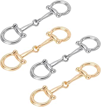 Amazon.com: zuylikxy 4pcs Horse Bit Buckle, Double Silk Scarf Ring, D ...