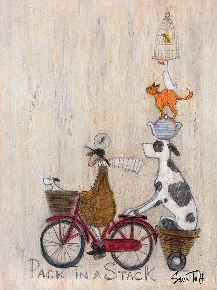 Sam Toft WDC91115-Multi Coloured- The Doggie Taxi Service Canvas Print ...