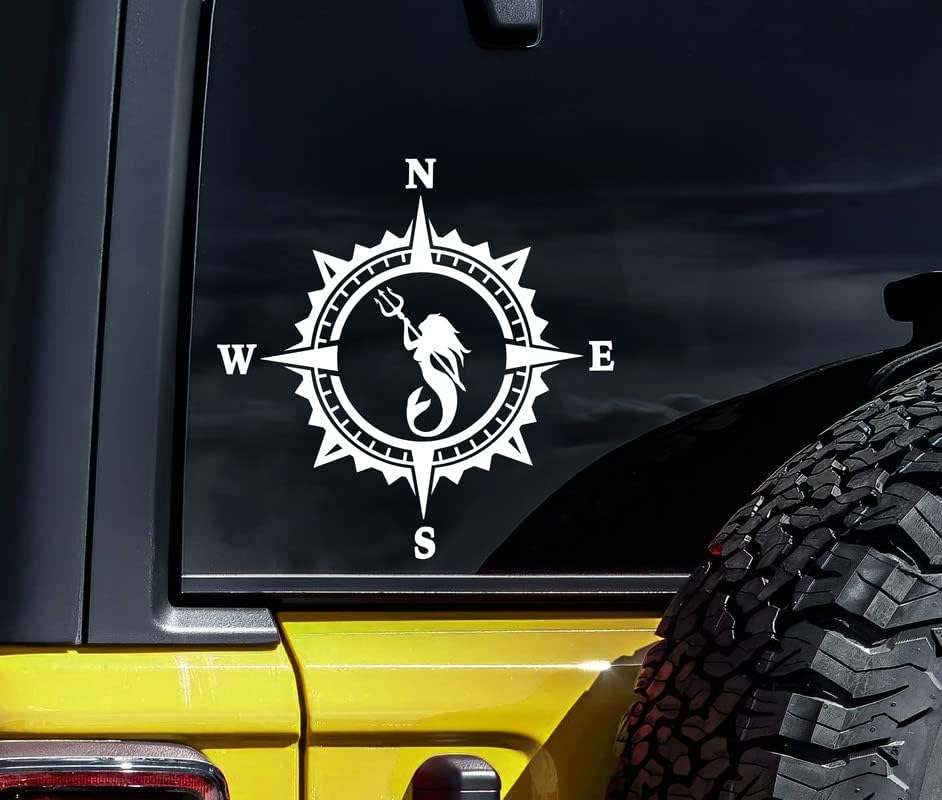 Amazon.com - Mermaid Compass Sea Life Adventure Boat Ocean Vinyl ...